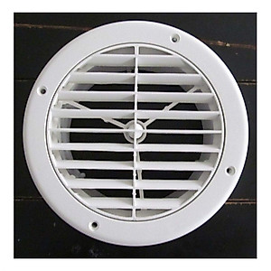 7" Round White Ceiling A/C Vent 2" Extension Used in Newmar Other RV Motorhome