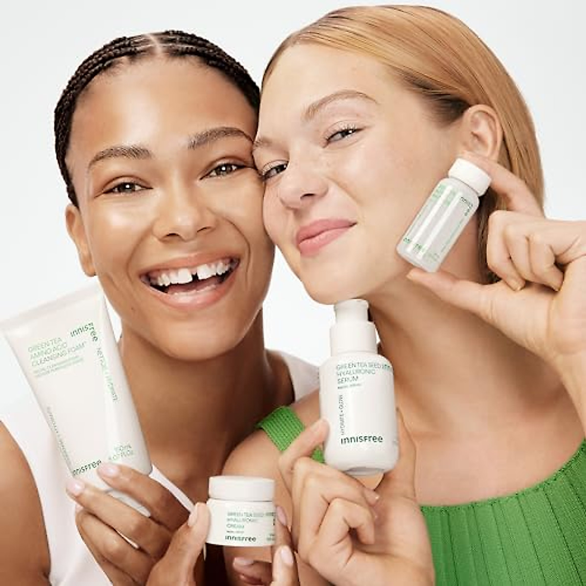 innisfree Hydration Heroes with Green Tea, Routine Kit with Korean Skincare Serum, Cleanser, Toner, and Cream (Packaging May Vary)