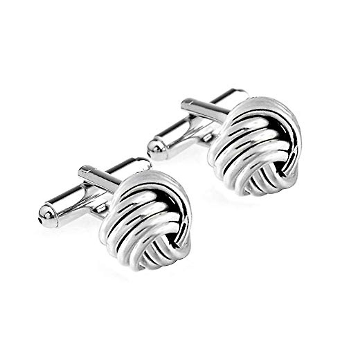 LeCalla 925 Sterling Silver Love Knot Cufflinks Men's Jewelry Gifts for Dad Father Grand-Father for Wedding, Business, Shirt Accessories, Father's Day
