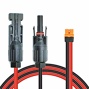 Magiktech Solar to XT60i Charge Extension Cable 3FT/6FT/12FT/25FT/50FT,Solar Connectors to XT60i Adapter for Portable Power Stations & Solar Generators (12AWG 7.6M/25FT)