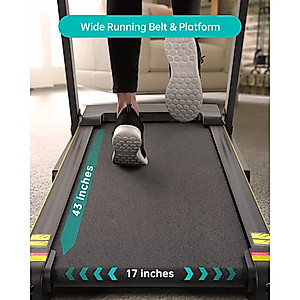 Treadmill with 12% Auto Incline Folding Home Treadmill Supports Max 8.5 MPH Speed Running Machine with 15 Preset Programs Handrail Control Tracking Pulse for Home Use MAX.Capacity 220lbs