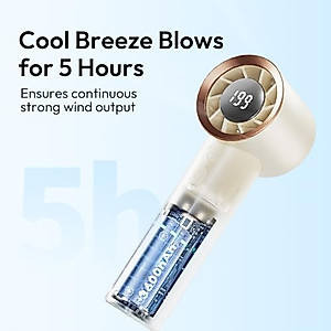 SOTHING Portable Handheld Turbo Fan 199 Speeds, Adjustable Turbo Fan 3600mAh Battery Rechargeable Personal Fan with Digital Display, Summer Essentials for Teen Girls Camp Travel Outdoor