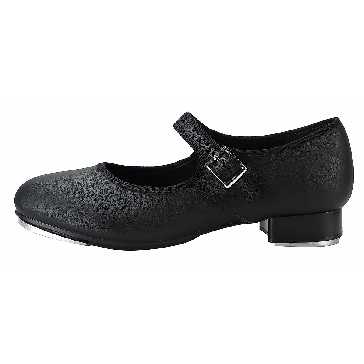 Linodes Unisex PU Leather Easy Strap Tap Shoe Dance Shoes for Women and Men's Dance Shoes-608-1-Black-8M
