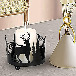 Bothyi Votive Candle Holder, Metal Candlestick, Romantic Decorative Candelabra Candle Stand for Dining Table Party Wedding Decor Gift, Deer