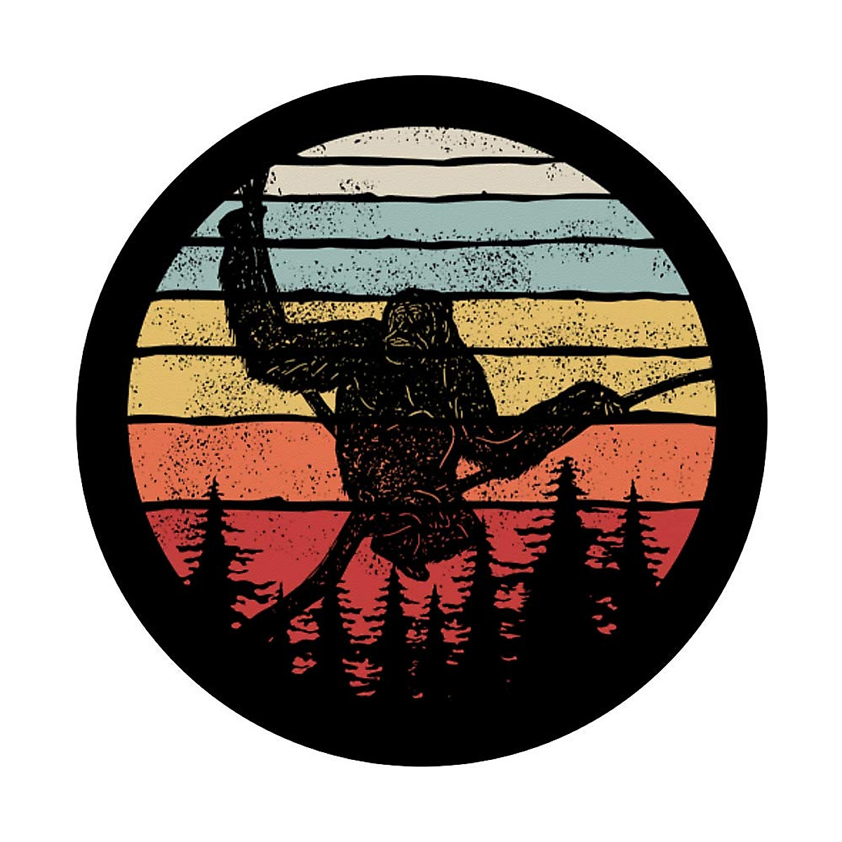 Vintage Retro Tapanuli Orangutan PopSockets Grip and Stand for Phones and Tablets