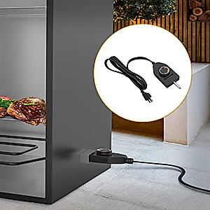 AJinTeby Adjustable Controller Thermostat Probe Power Cord for Most Outdoor Cooking Electric Smokers, Turkey Fryer and Masterbuilt Smoker Grills Heating Element