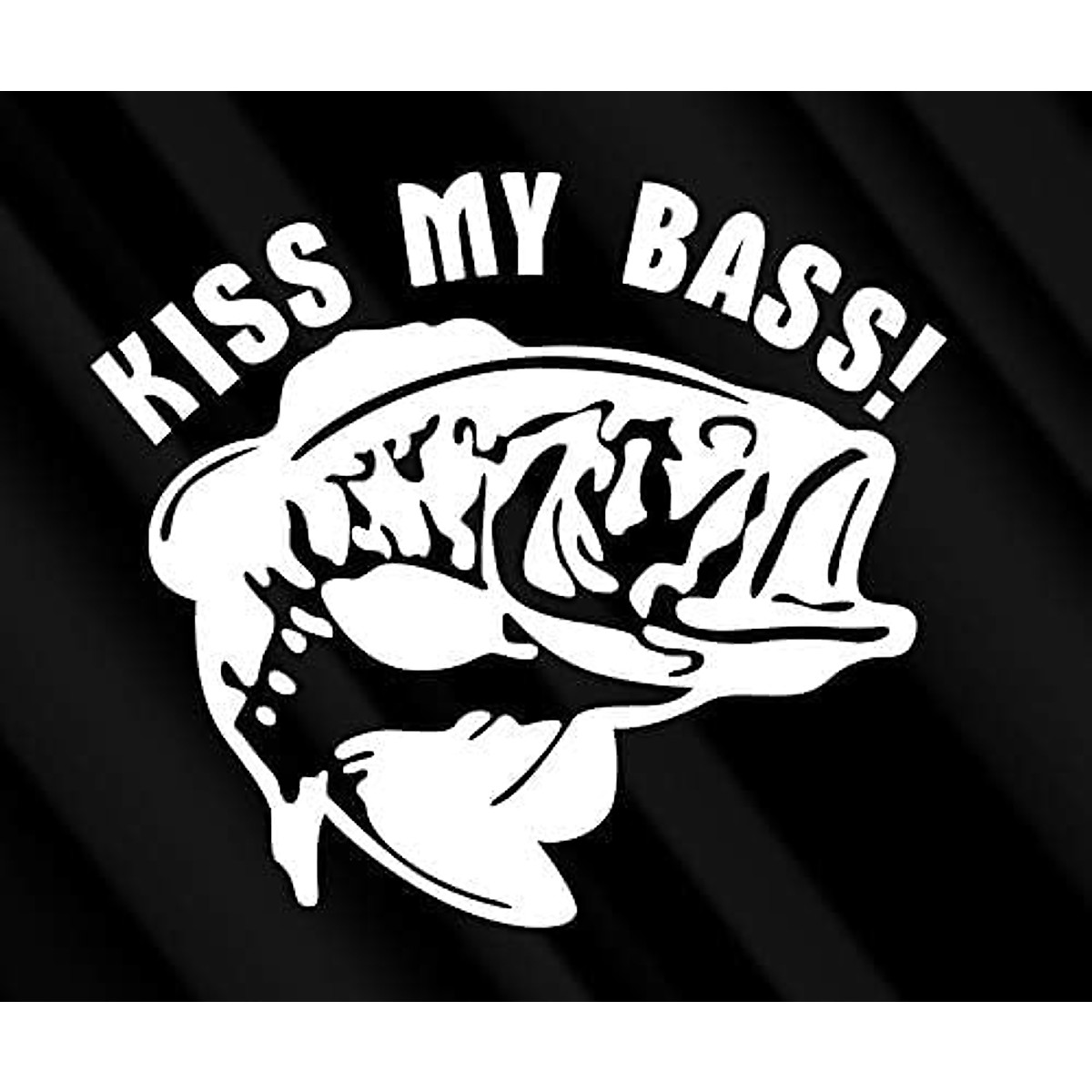 MAF - KISS My BASS Fishing Vinyl Decal Sticker for Cars LAPTOPS Walls Windows Toolbox Gift