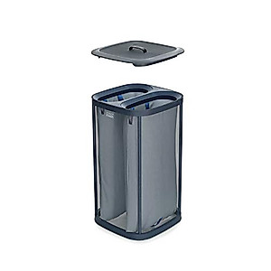 Joseph Joseph Tota 60-litre Laundry Hamper Separation Basket with Lid - Black