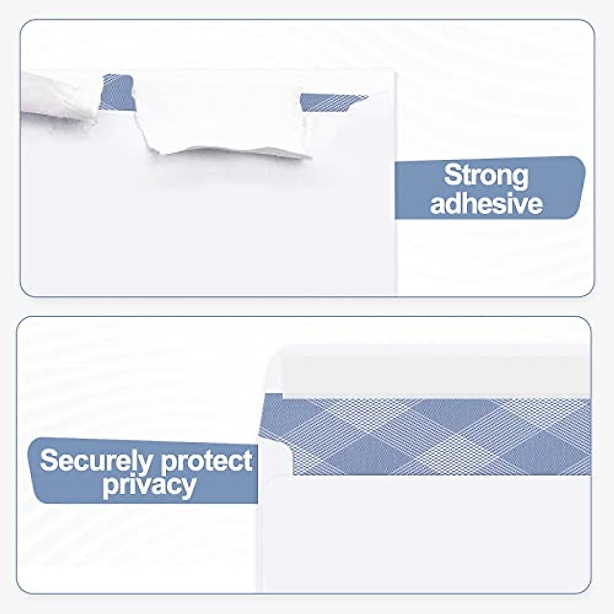 500 #9 Double Window Security Envelopes, PANDRI NO.9 Self Seal Envelopes Designed for Invoices and QuickBooks, Business Statements & Documents -Number 9 Size 3 7/8 Inch X 8 7/8 Inch - 24 LB