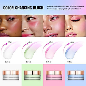 Color Changing Blush, Clear Liquid Blush Gel for Cheeks & Lips, Natural-Looking, Moisturizing Glossy Shiny 0.18 OZ/ 5g - 01 Clean