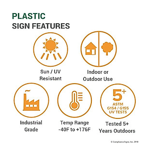 ComplianceSigns.com 12"x12" Plastic NFPA 704 2-3-0-0 Hazard Diamond Placard, Made in the USA