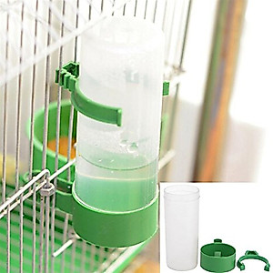 Smaroll 4PCS Birds Feeder Plastic Drinker Waterer Clips Food Dispenser Feeders for Cage Water Dispenser Feeders for Sparrow Parrorts Budgie Cockatiel Lovebirds