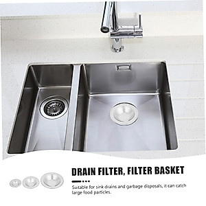Veemoon 3pcs Drain Filter Kitchen Sink Parts Bathroom Drain Cover Kitchen Sink Garbage Strainer Tub Accessories for Bathtub Mesh Strainer Outlet Screws Heart Stainless Steel Slag Separator