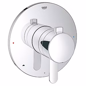 Grohe 19881000 Grohflex Cosmopolitan Dual Function Pressure Balance Trim With Control Module, Starlight Chrome Finish