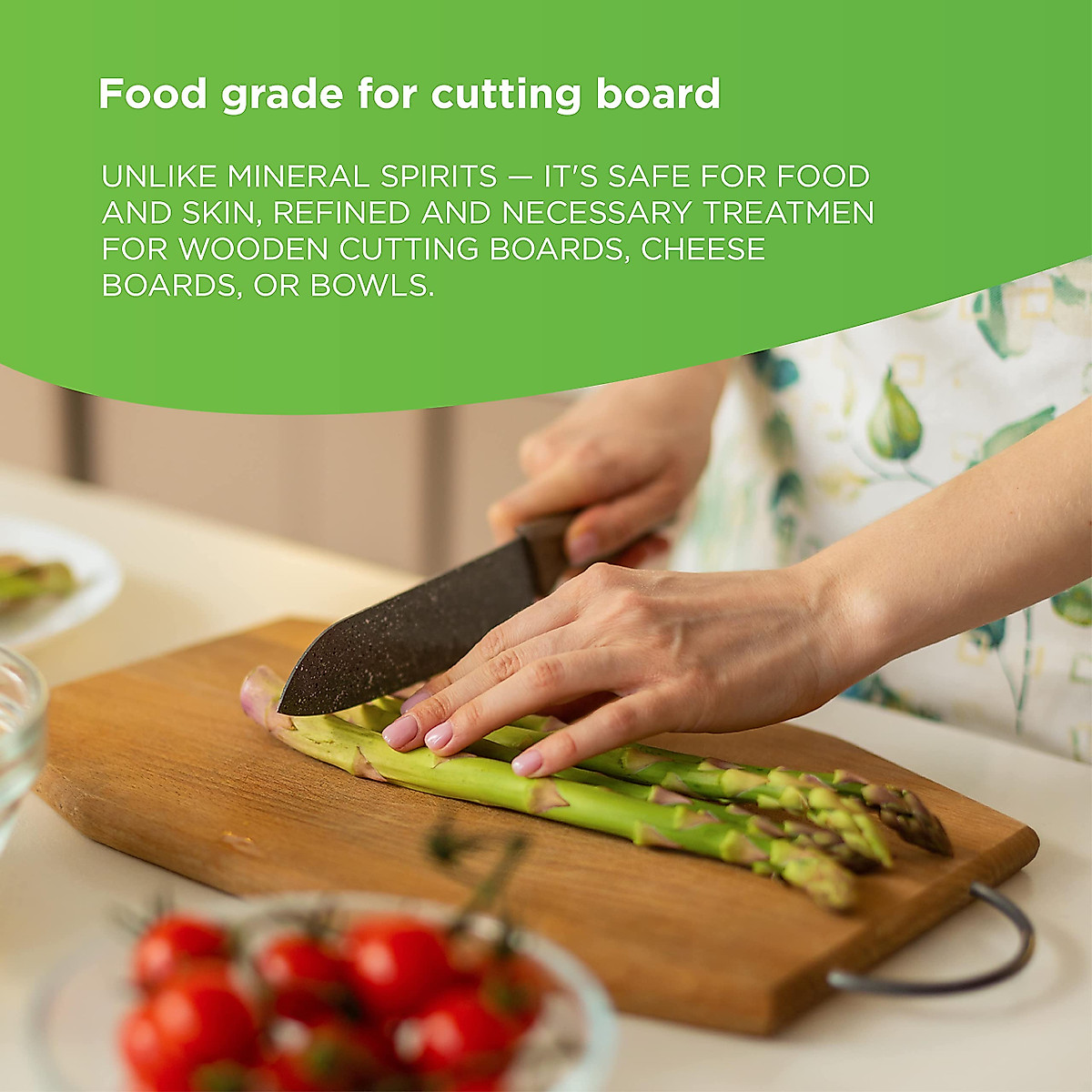 Nordicare Food Grade Mineral Oil - Tasteless and Odourless Cutting Board Oil - Suitable for Wood and Bamboo Countertops, Cutting Boards and Blocks, Stainless Steel, Stone (34oz)