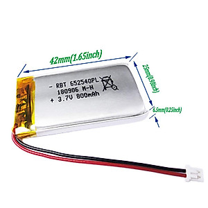 BrightTea 3.7V 800mAh Lithium Ion Polymer Battery Rechargeable Battery Li-ion Li-Po