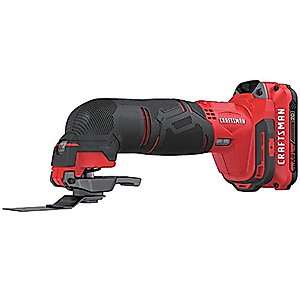 CRAFTSMAN V20 Cordless Multi-Tool, Oscillating Tool Kit, 16 Piece Kit with Blades, Sand Paper, Battery and Charger Included (CMCE500D1)