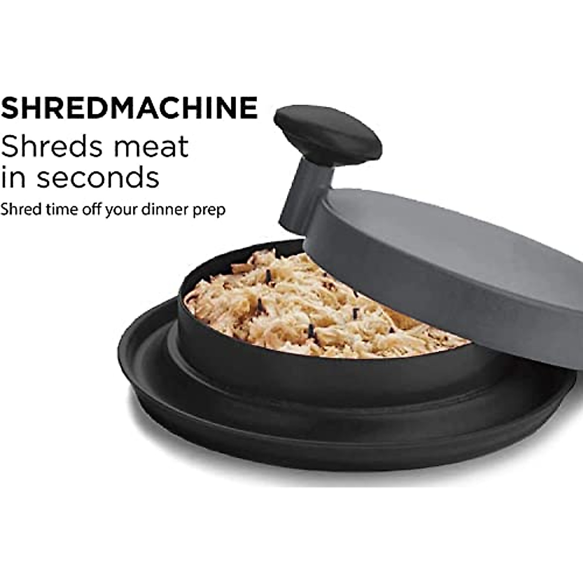 SIULAS Chicken Shredder, Chicken Mincer Tool with Handle and Non-Slip Base, Replacement Bear Claw Meat Cutter, for Chicken, Pork and Beef (Grey)