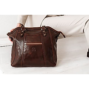 Time Resistance Leather Handbag for Women Top Handle Satchel Bag Women's Purse Shoulder Bag