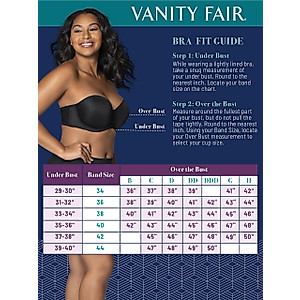 Vanity Fair Womens Beauty Back Smoothing Strapless Bra, 4-way Stretch Fabric, Lightly Lined Cups Up To H Bra, Rose Beige, 36C US