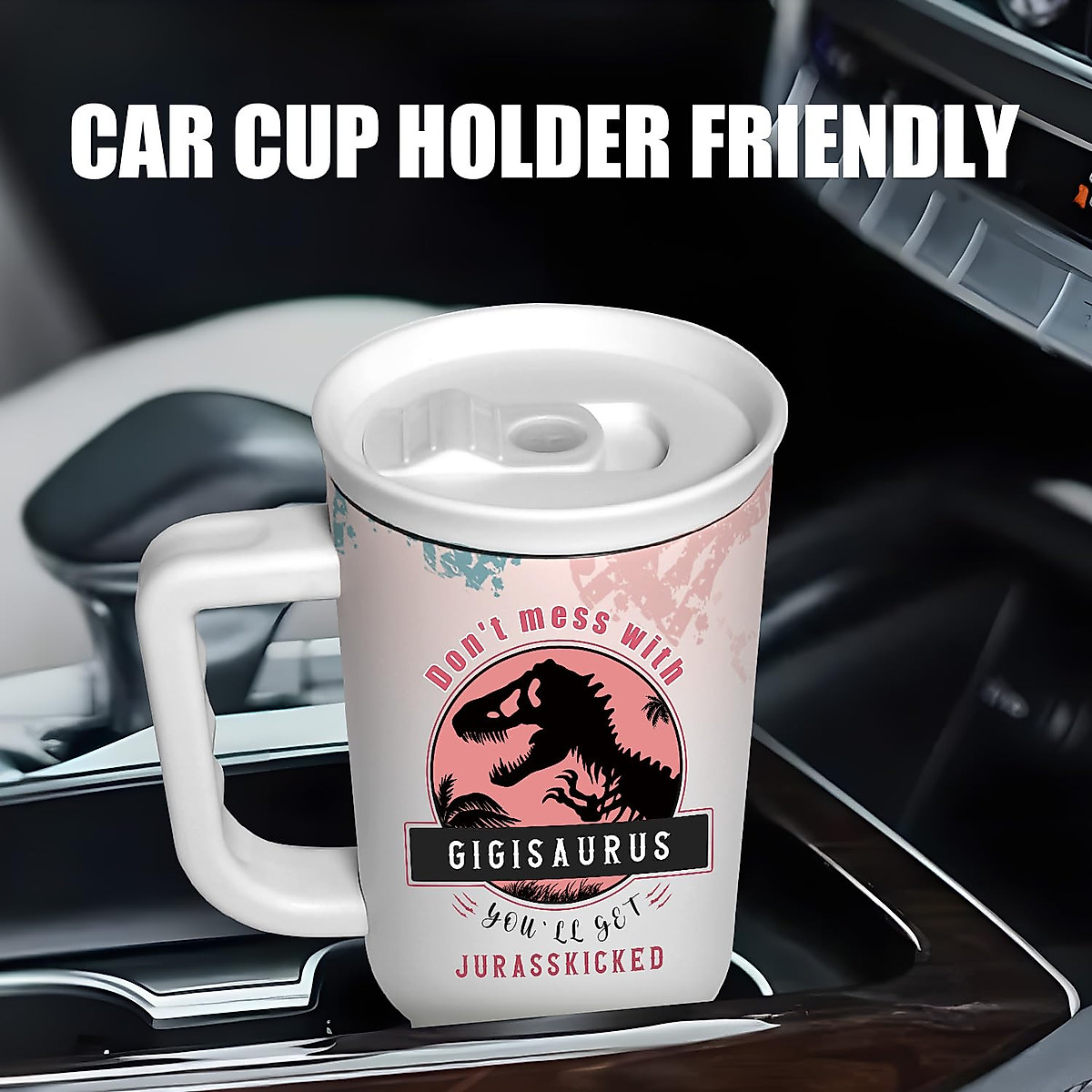 Gigi Tumbler Gift for Gigi For Mother's Day from Grandkids Gigis Gifts from Granddaughter Grandson - 40oz Funny Tumbler Dinosaur Cup -Unique Birthday Baby Christmas gifts for Gigis