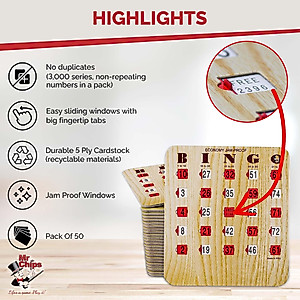 MR CHIPS Bingo Cage and Balls Set Plus 50 Fingertip Cards