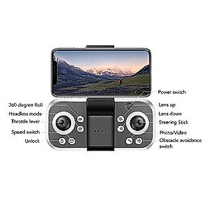 CUTULAMO Brushless Aerial Drone, Brushless Drone One Button Return Headless Mode Hovering for Aerial Photography
