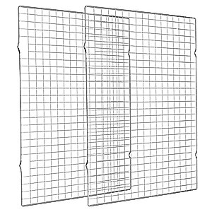 Cooling Rack for Baking 2-Pack, 16x10 Inches Baking Rack, Thick Wire Cookie Rack for Cooking, Roasting, Grilling, Drying, Oven Safe, Fits Half Sheet Pan