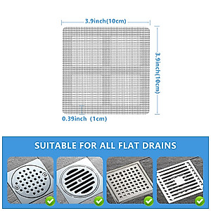 50Pcs Disposable Drain Hair Catcher Shower Drain Covers for Bathroom Sink Drain Strainer Bathtub Drain Protector, Gray