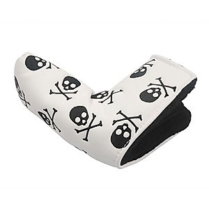 HIFROM Skull Bones Golf Putter Head Cover Headcover Compatible with Odyssey Blade (for Blade Putter)