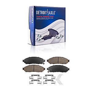 Detroit Axle - Front Brake Kit for Nissan Frontier Pathfinder Xterra Suzuki Equator, Disc Brake Rotors Ceramic Brake Pads w/Hardware Replacement