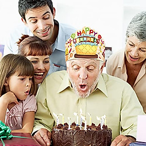 FANCY LAND Birthday Crowns for Kids Sweet Cupcake Crowns Classroom Family Birthday School VBS Party Supplies Pack of 30