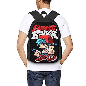 DHOUTSL Backpacks Friday Night Anime Funkin Laptop Backpack Unisex Multipurpose Double Shoulder Bag for Camping Travle Work Hiking Gifts