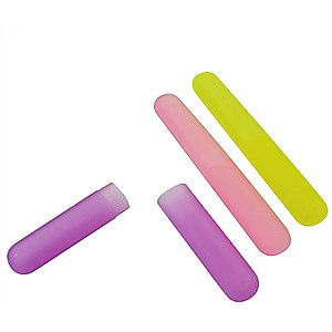 Bskifnn 24PCS Plastic Toothbrush Case Six Colors Portable Dust-proof Toothbrush Cases Toothbrushes Holder for Daily and Travel Use (24)