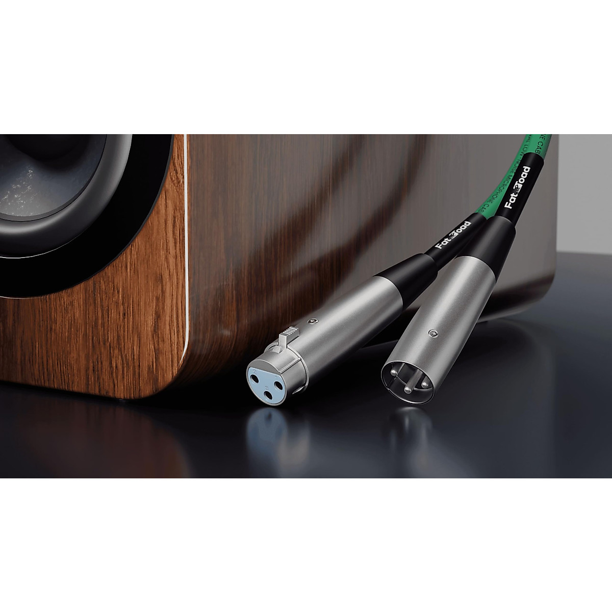 Fat Toad XLR Microphone Cables (4 Pack) 50ft Professional Pro Audio Green Mic Cord Extension Patch with Lo-Z Connector | 24 AWG Shielded Wire & Balanced for Music Recording Studio Mixer Gear