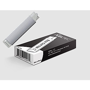 Veltec Standard Box Cutter Retractable Blade Original Utility Knife, for Boxes, Papers, Cardboards, Packages, Tape, Metal Body (Pack of 12)