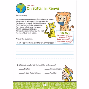 School Zone - Travel the World 1st Grade Learning Workbook - 240 Pages, Ages 6 to 7, Stickers, Beginning and Ending Letters, Geography, Culture, and More (Easy-Tear Top Bound Pad) (Learning Tablets)