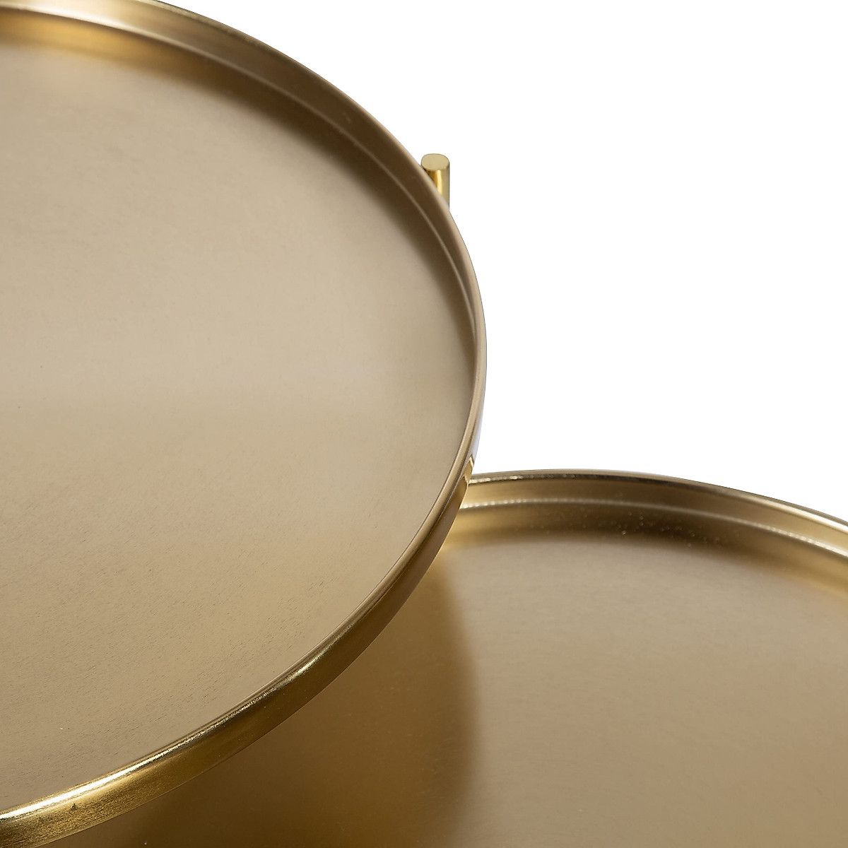 Kate and Laurel Ulani Round Metal Nesting Accent Tables, 2 Piece, Gold