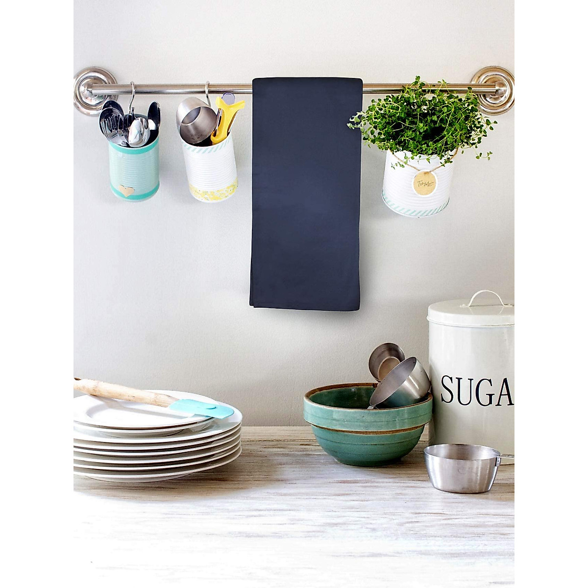 Urban Villa White Kitchen Towels, Premium Quality,100% Cotton Ultra Soft Dish Towels, (Size: 20X30 Inch), White Highly Absorbent Bar Towels & Tea Towels - (Set of 3)