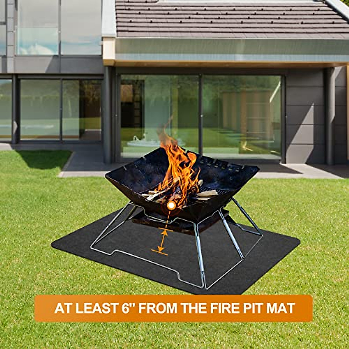 LOREINTA Fireproof Grill Mats,Under Grill Mat 40×60 Inch,Grill Floor mats for Outdoor Grill,Grill Matte for Outdoor Grill for Deck,Large Grill mat,Waterproof,Oil and Dirt Resistant, Easy to Clean