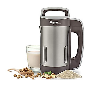 Vegan Revolution Vegan Milk Machine | Make Vegan Milk From Nuts, Grains, or Seeds Like Almonds, Soy, Coconuts, Rice, Oats, and More | Includes Recipe Guide & Stainless Steel Blades | Nut Milk Makers