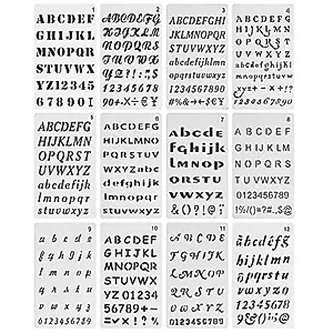 Mr. Pen- Letter Stencils, 12 Pack, 4 x 7 Inch, Alphabet Stencils, Letter Stencil, Lettering Alphabet Stencil, Stencils, Stencils Letters and Numbers, Lettering Stencils, Bullet Journaling Stencils