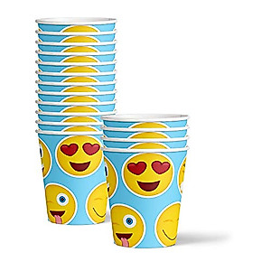 Emoji Birthday Party Supplies Set Plates Napkins Cups Tableware Kit for 16