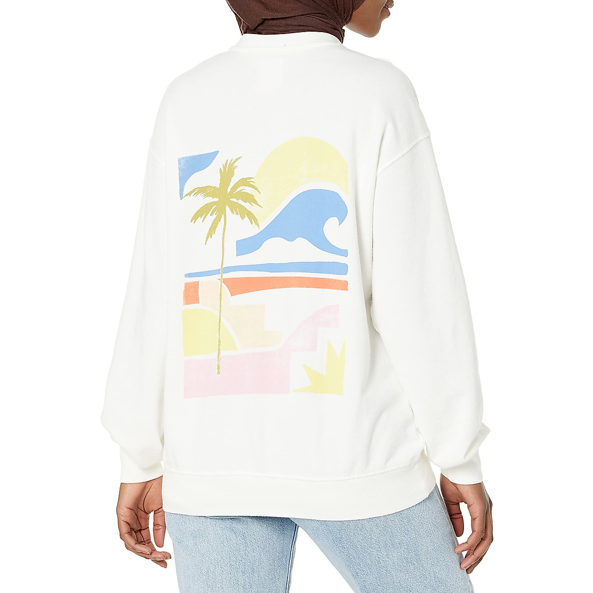 Billabong Women's Sweatshirt, Salt Crystal Kissed by The Sun, Medium