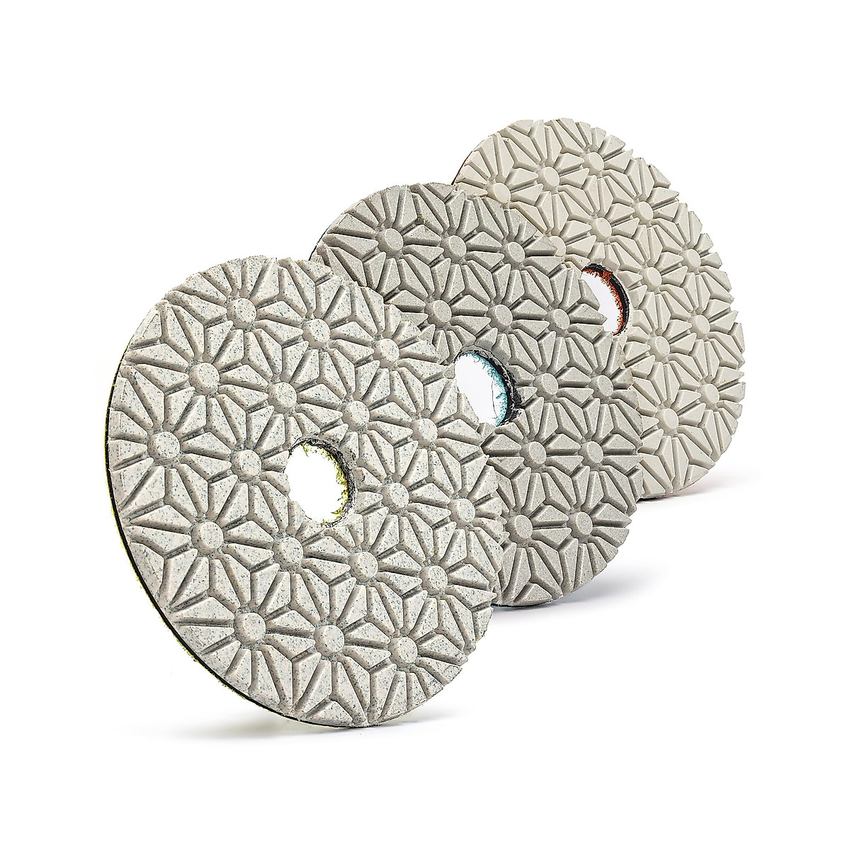 Casaverde 3 Step Diamond Polishing Pads 4 Inch Dry or Wet for Granite Marble