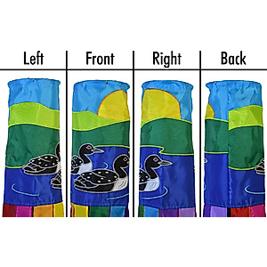 In the Breeze Pair of Loons Windsock, 40-Inch