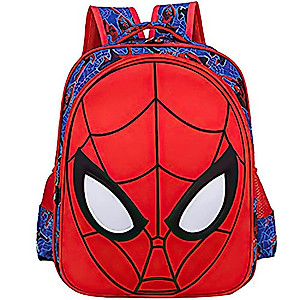 Licputalch Kids School Backpack for Kids Boys Girls, Waterproof Red Backpack for 4-6-8-10-12