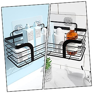 WOONEKY Bathroom Shelf Wall Mount Bathroom Shelf Toilet Glass Shelves Kitchen Shelf Rack Locker Shelf Wall Rack Shelf Glass Display Shelf Shower Shelf Adhesive Bathroom Organizer Glass