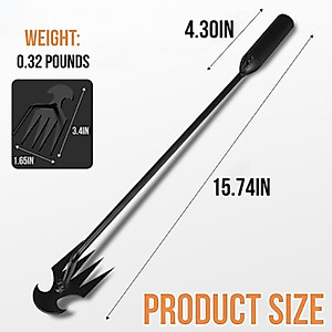 MOTEERLLU Weeding Artifact Uprooting Weeding Tool Gardening, 4-Claw Manganese Steel Weed Puller Garden Hand Weeder Tools, Weed Picker Grass Remover Tool