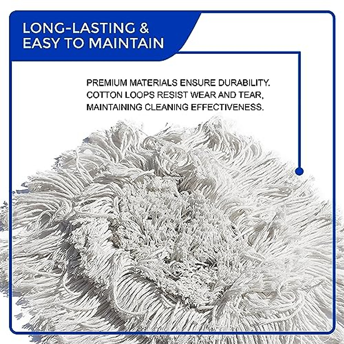 Nine Forty Industrial Strength Ultimate Cotton Floor Dust Mop Wedge Refill | Commercial Cleaner Mop Head Replacement - 2 Pack